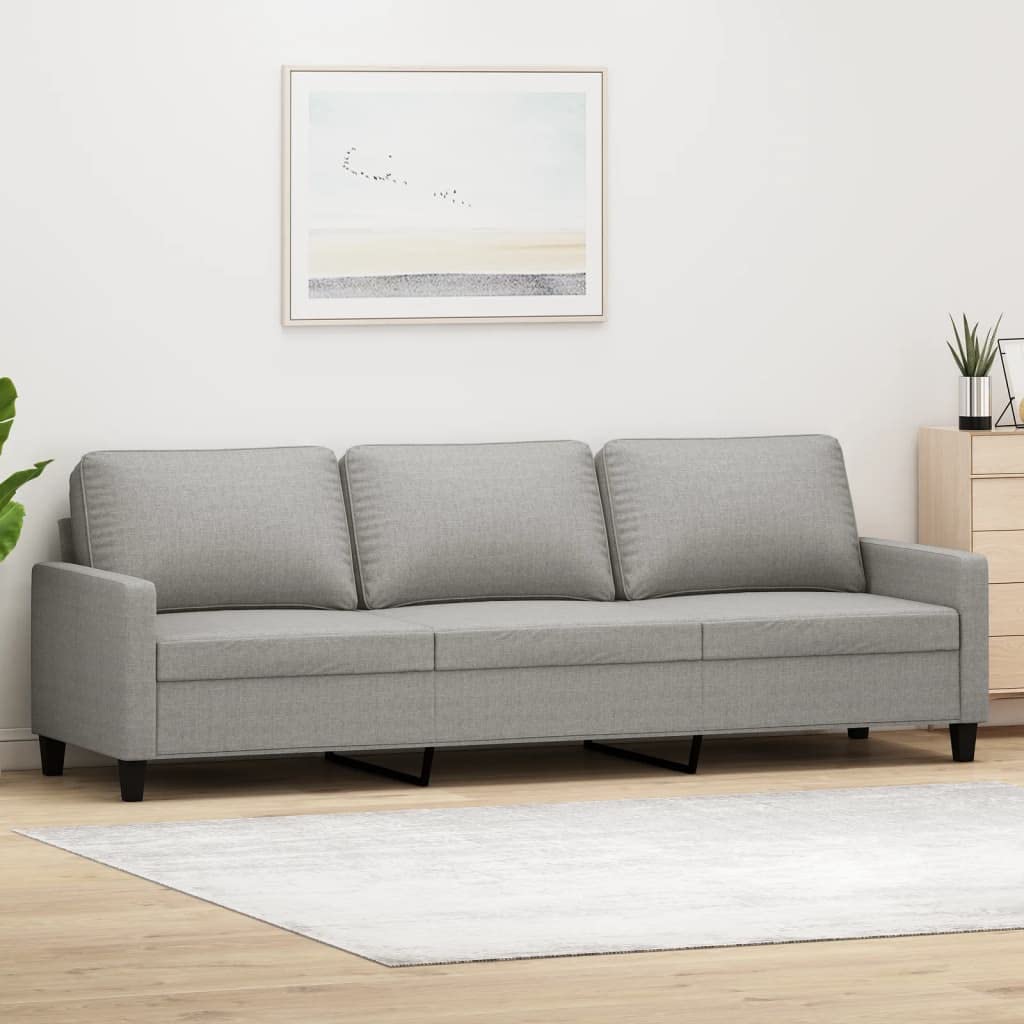 SKM 3-Seater Sofa Light Gray 82.7" Fabric (29.9 KG/65.78 LBS)