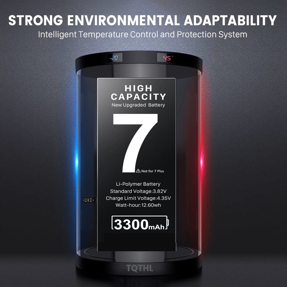 TQTHL [3300mAh] Battery for iPhone 7 Replacement, (2023 New Version) High Capacity New 0 Cycle Batteries Only for A1660 A1778 A1779 with Professional Tool Kit