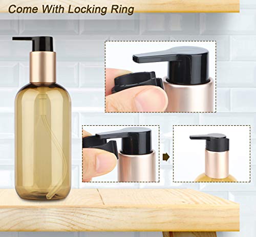 Yeeco Shampoo Bottles Refillable, Shampoo Dispenser Bottles 8.5oz/250ml, Pump Bottles 2 Packs, Shampoo and Conditioner Bottles for Bathroom, Bedroom and Kitchen