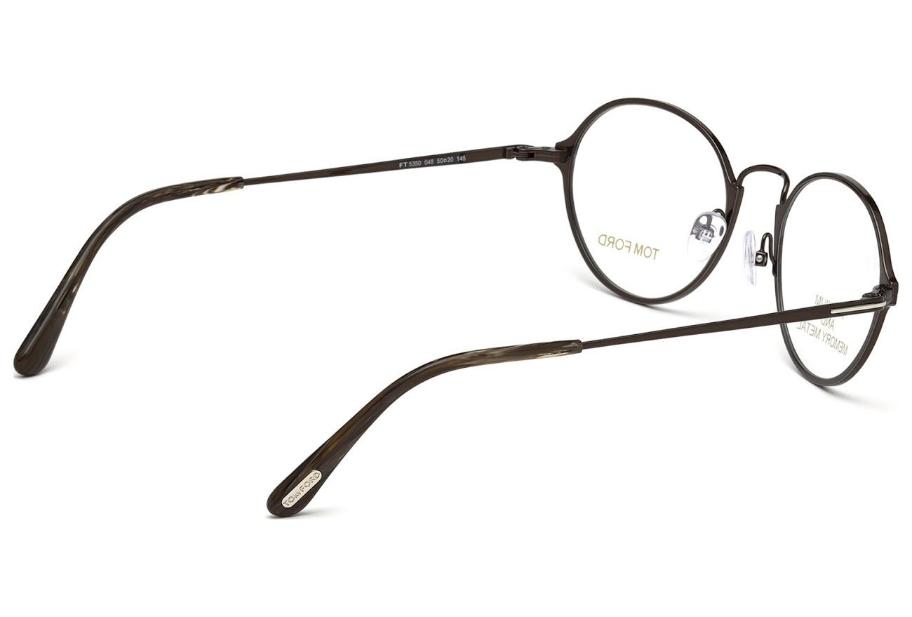 TOM FORD Eyeglasses FT5350 048 Shiny Dark Brown 48MM