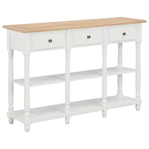 QJBSAVVA Console Table White 47.2"x11.8"x29.9" MDF,Corner Cabinet Side Tables Coffee Table Bedside Tables Suitable for Home, Office, Bedroom, Meeting Room