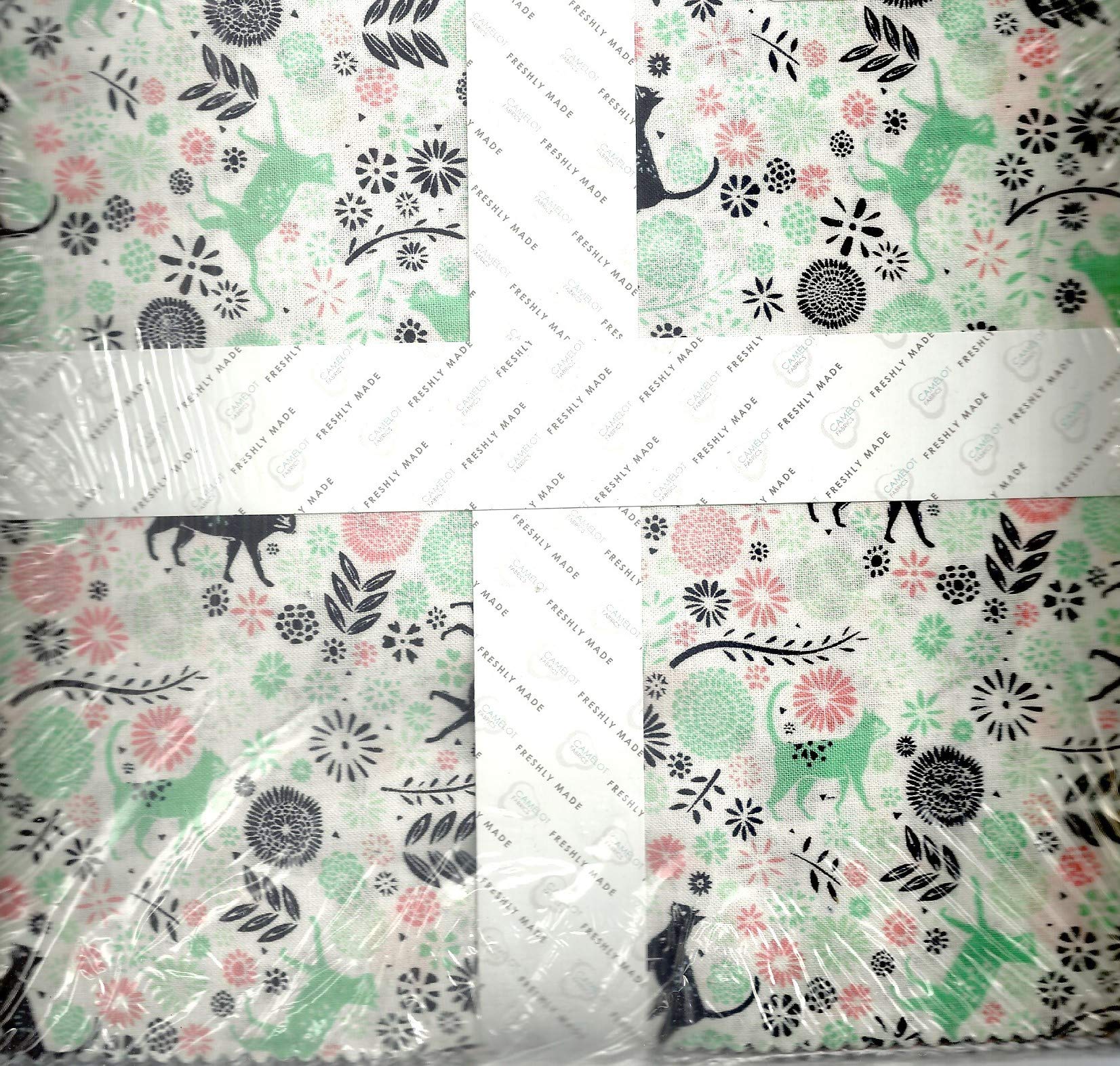 Urban Jungle 10 inch precut Squares Charms Camelot Fabric 42 pcs