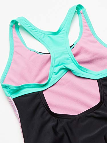 Speedo Girl's Swimsuit One Piece Mesh Splice Thick Strap