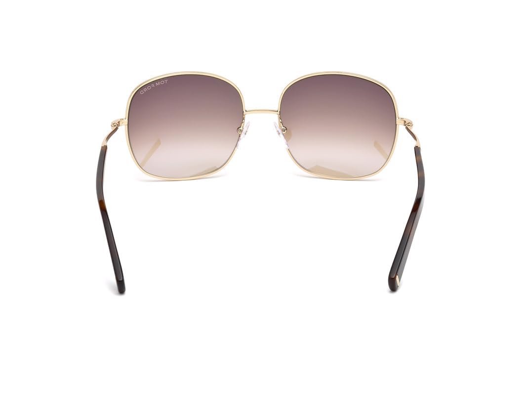 Tom Ford Georgina Gold / Brown Lens Sunglasses