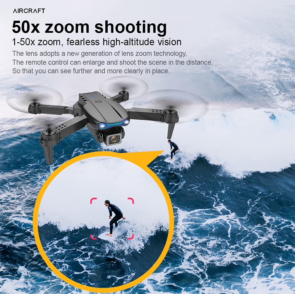 UAV, Drone, Obstacle Avoidance Helicopter, 4K HD Aerial Photography Remote Control Aircraft, Induction Height Fixing Aircraft, with Dual Cameras, Dual Batteries