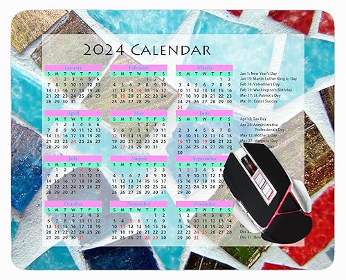 YENDOSTEEN Calendar 2024,Sky Sun Water Ocean Surf Beach Office Mouse Pad Type 683