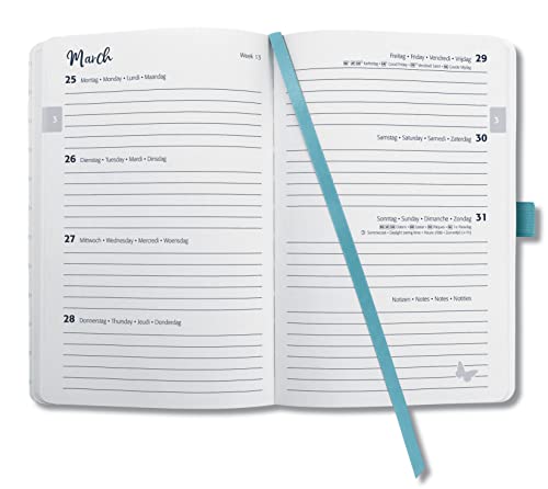 SIGEL J4346 Jolie 2024 Weekly Planner Butterfly Confetti Candy Approx. A6 Hard Cover Elastic Band Pen Loop Pocket 174 Pages FSC Certified Diary