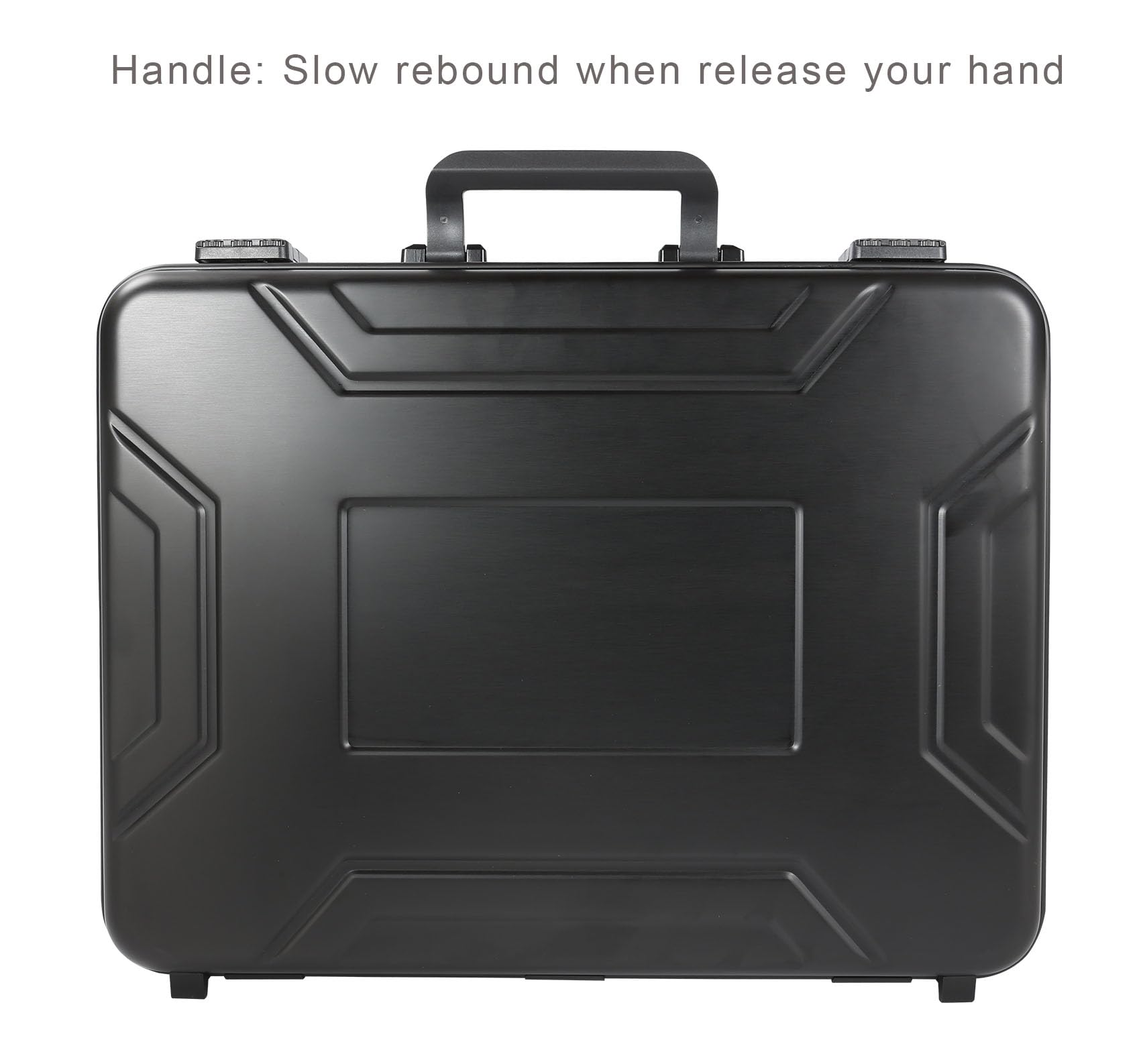 urecimy Large metal briefcase 18.1X13.8X6.1 Inch Aluminum Case Combination Lock Black Suitcase for Valuables UAV/Gun Cases Display Box Super Big Size with Sponge