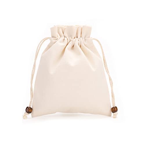YOOYEH Washable Cotton Drawstring Bags Muslin Sachet Bag Reusable Produce Bags Herbal Bags DIY Tote Gift Bag for Candy Storage