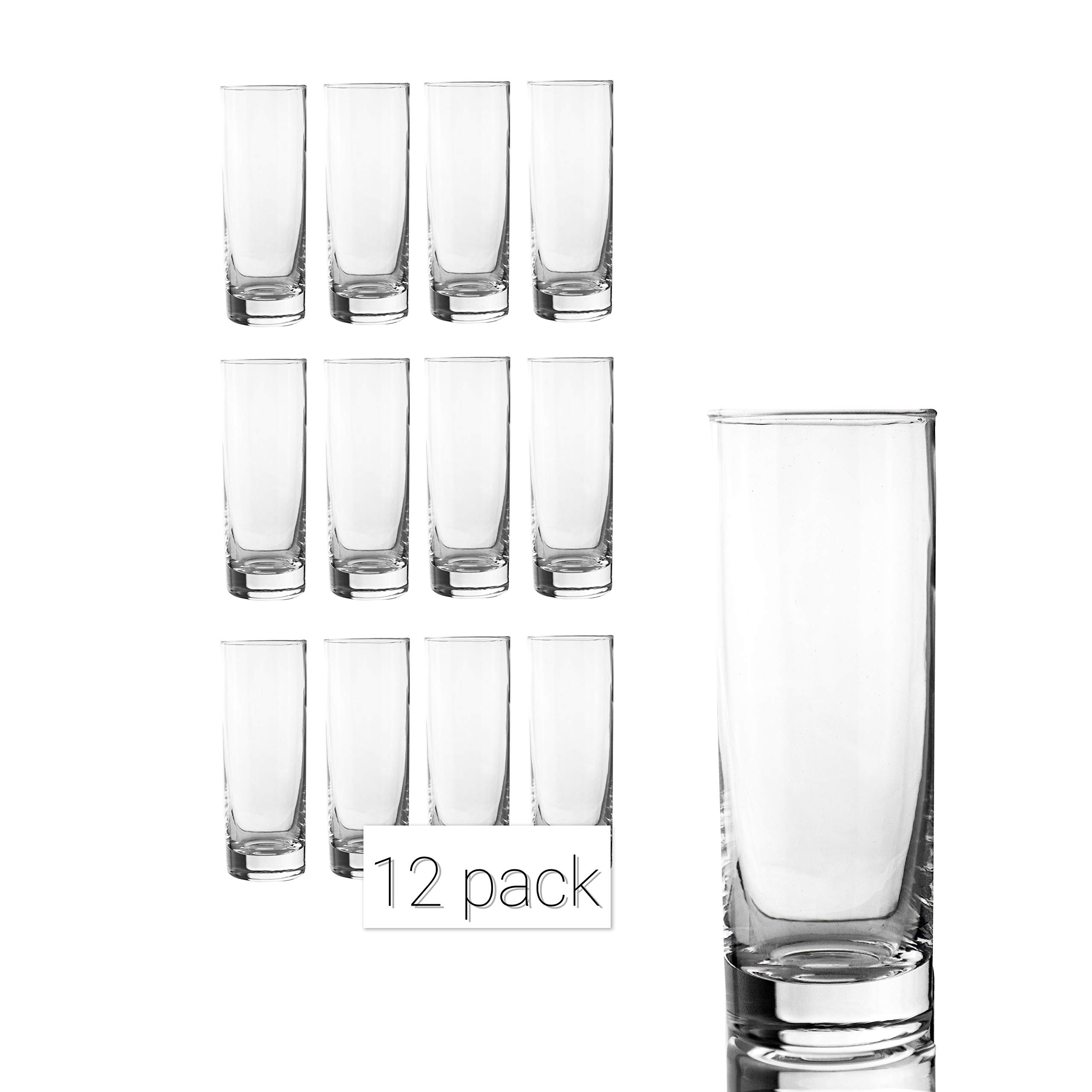Upper Midland Products 12 Tom Collins Highball Glasses, 10.5 Oz Zombi Mojito Slim Modern Glass