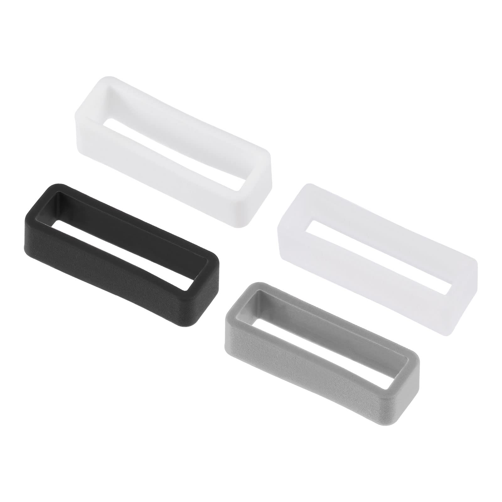 uxcell Watch Strap Holder Loops, Rubber Replacement Fastener Rings Silicone Watch Holder Keeper for 26mm Width Watch Band 4 Color 8 Pcs