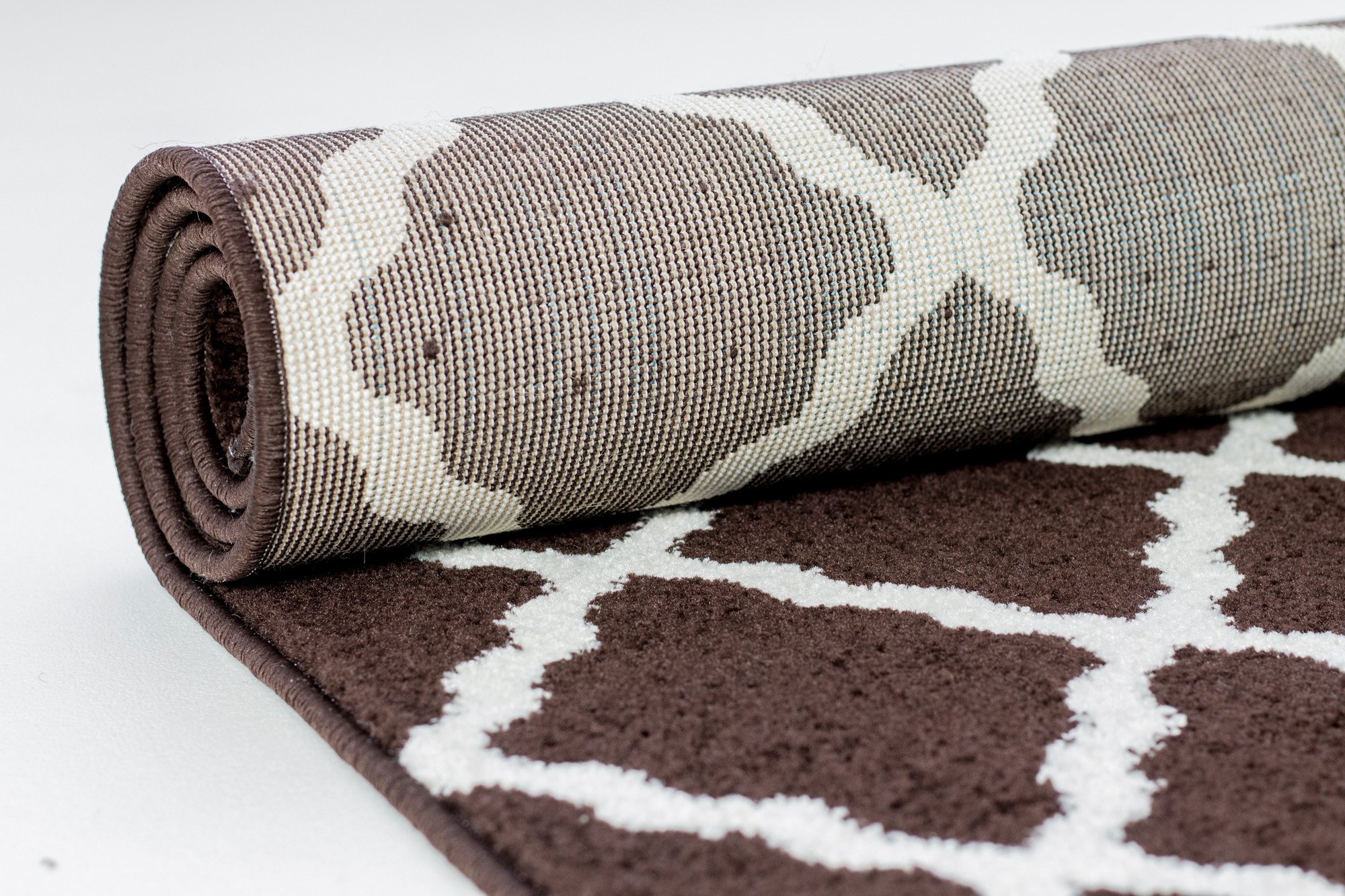 Super Area Rugs Country Classic Trellis Area Rug, Brown, 2' 7" x 7' 10" Runner