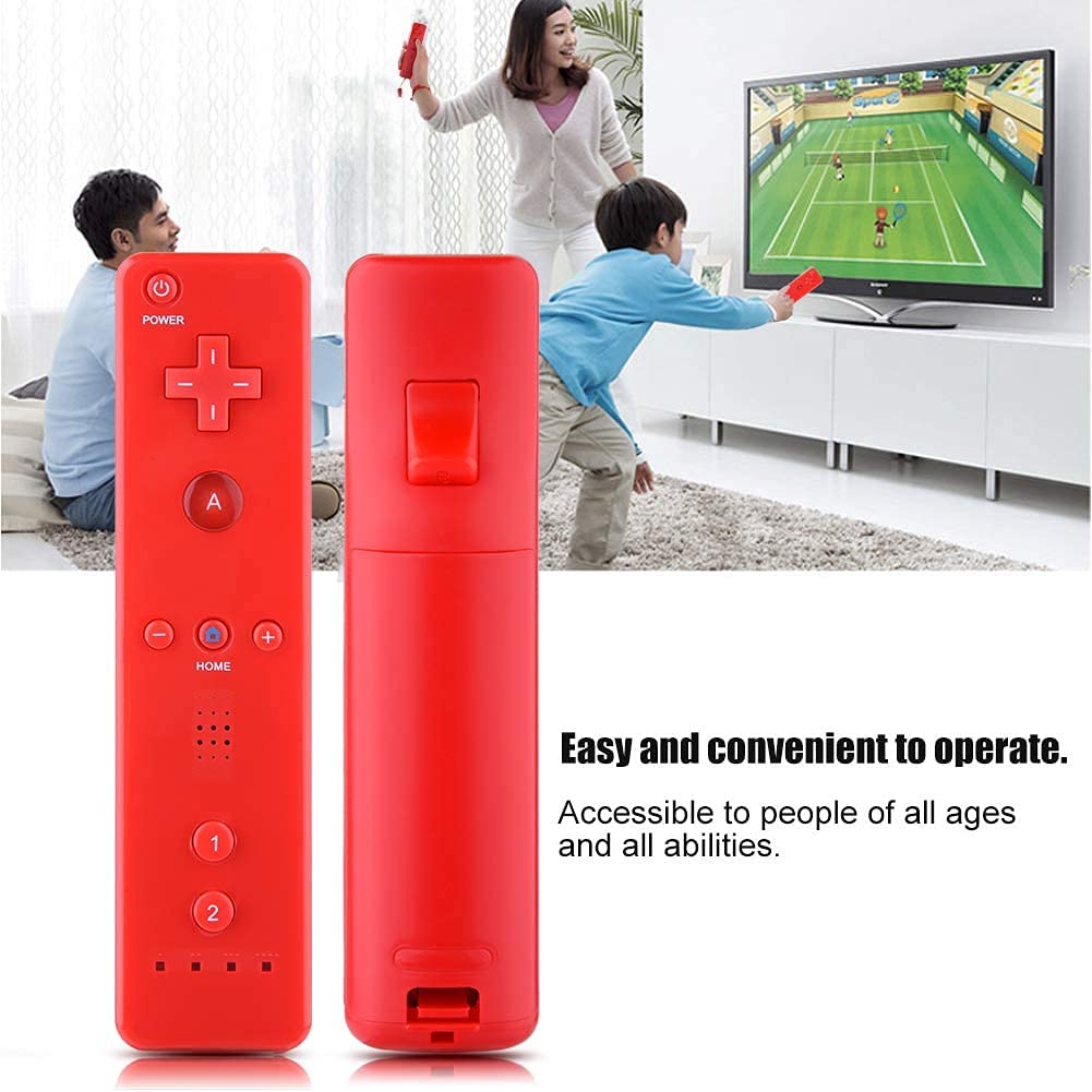 Remote Controller for Wii Nintendo, Vinklan Wii Remote and Nunchuck Controllers with Silicon Case for Wii and Wii U (Red Blue)