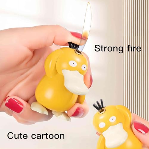 Unique Lighters,Funny Lighter,Butane Torch Lighter,Cartoon Flame Lighter,Cool Refillable Lighters,Portable Lighter Golden Duck Lighter,Novelty Gift for Women Men(Without Gas)