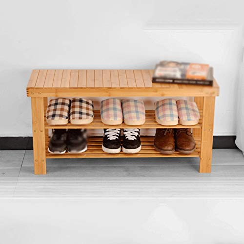 ZHYH Shoe Organizer Rack Simple Change Shoes Bench Entryway Storage Shoes Cabinet Multi-Functional Nordic Wooden