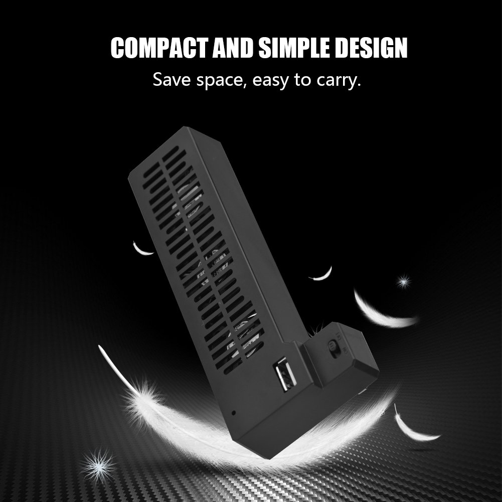 USB External Cooling Fan Built in 3 High Speed Fans Heat Reducing Side Mounted for Xbox ONE X Game Console