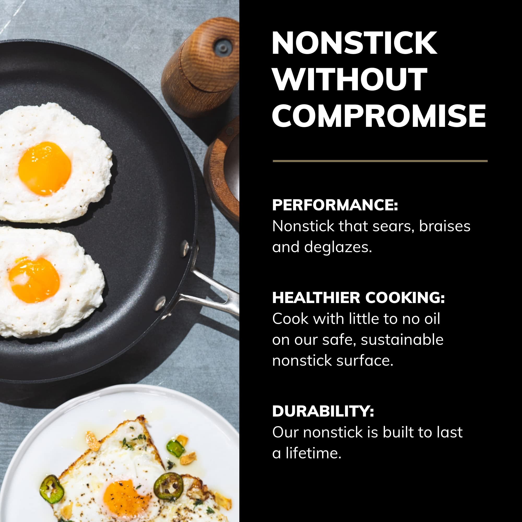 SCANPAN Pro IQ 9-Piece Cookware Set - Easy-to-Use Nonstick - Dishwasher, Metal Utensil & Oven Safe - Made by Hand in Denmark