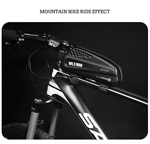 WILD MAN Waterproof Hard Shell Front Frame Bike Bag Large Capacity for Cycling Accessories Storage Suit for Road Mountain Cycling