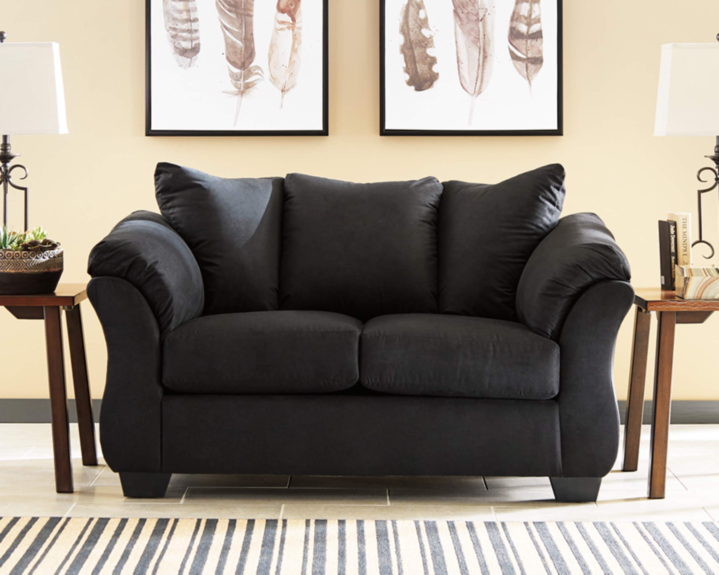 Signature Design by Ashley Darcy Casual Plush Loveseat, Gray