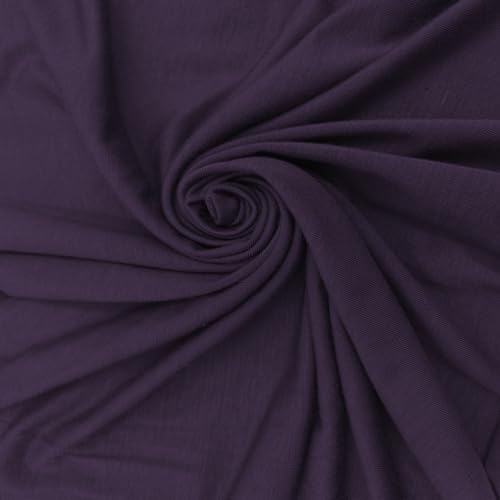Texco Inc Solid Rayon Spandex Jersey Knit (180GSM)-Maternity Apparel, Home/DIY Fabric, Purple 3 Yards