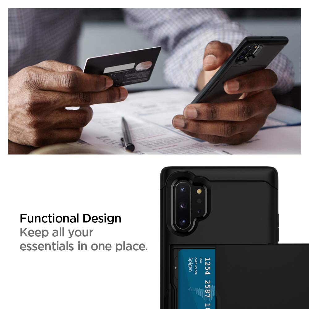 Spigen Slim Armor CS Designed for Samsung Galaxy Note 10 Plus Case/Galaxy Note 10 Plus 5G Case (2019) - Black