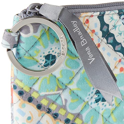 Vera Bradley Women's Cotton Zip ID Case Wallet, Citrus Paisley - Recycled Cotton, One Size