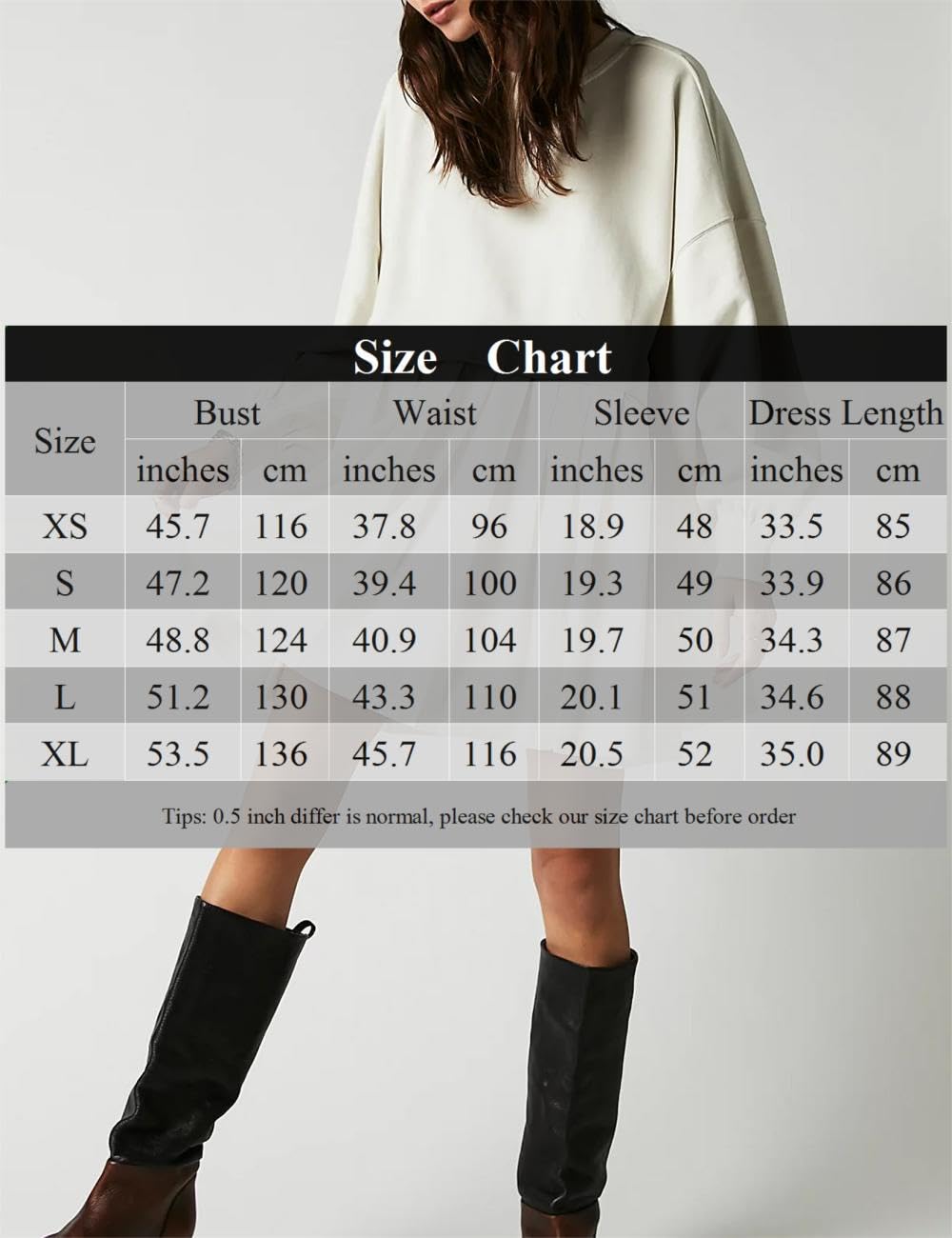 Ugerlov Womens Oversized Sweatshirt Dress Long Sleeve Crewneck Pullover Tops Relaxed Fit Sweatshirts Flowy Mini Short Dress, Army Green M