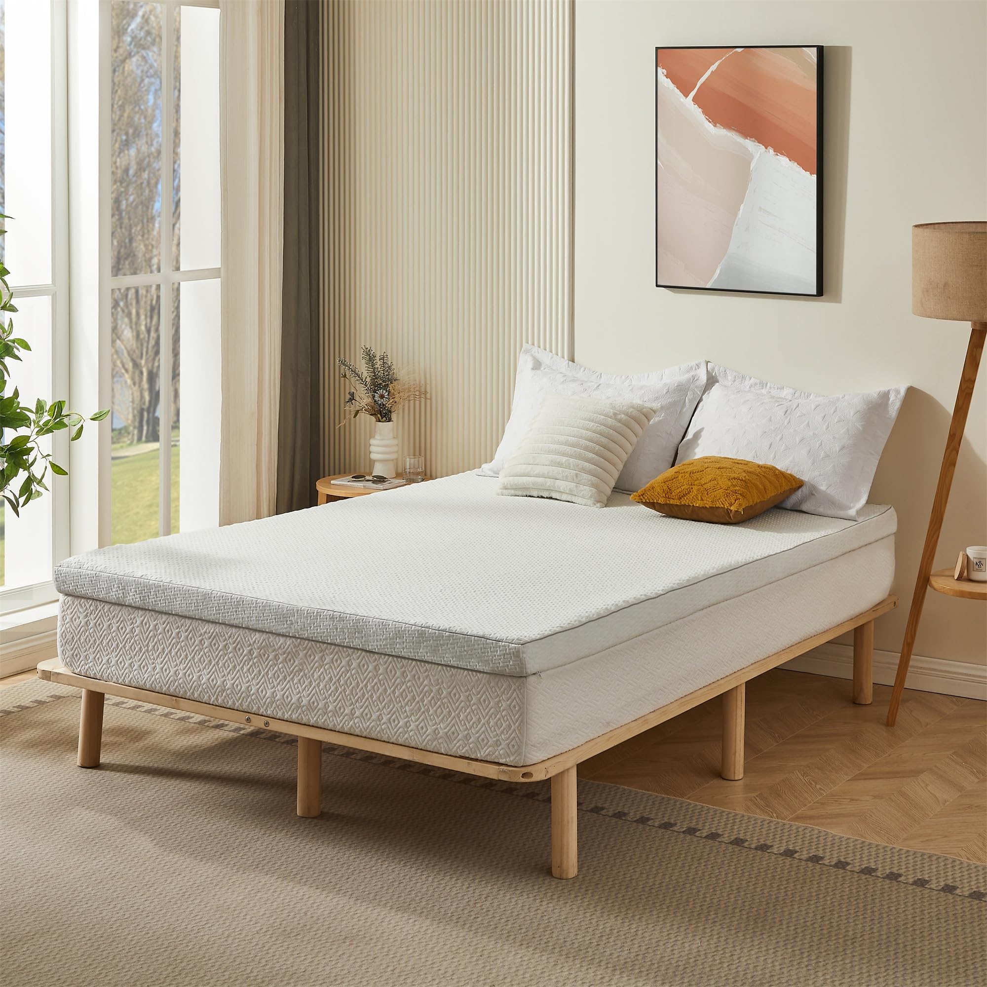 Swbvs Queen Mattresses in a Box, 3 Inch Memory Foam Mattress Quees Size with Queen Bed Mattress Pressure Relief & Supportive Queen Size Mattresses