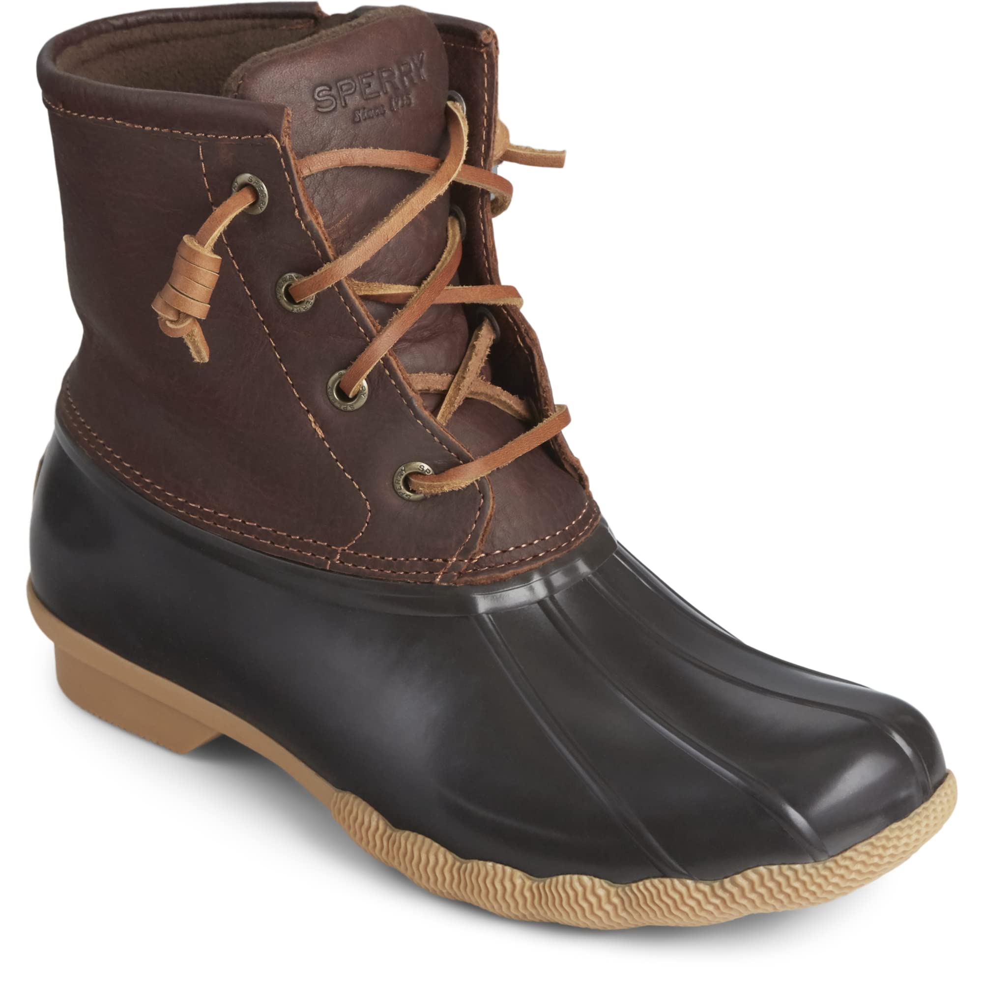 Sperry Women's Saltwater Boots, Tan/Dk Brown, 7