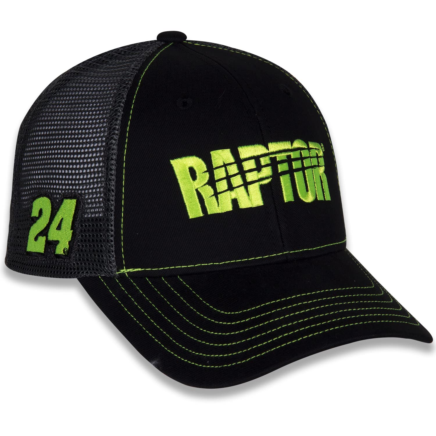 William Byron #24 2023 NASCAR Raptor Sponsor Black Adjustable Trucker Mesh Hat