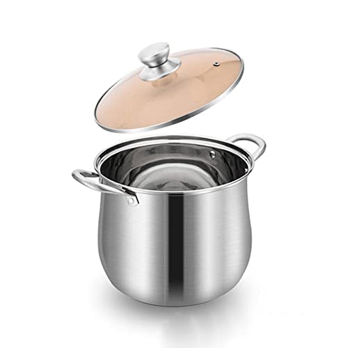 SPICLY Soup Pot Household Stainless Steel Soup Pot, Extra-high with Double Bottom and Thick Stew Pot Cookware Kitchen Pots Hot Pot