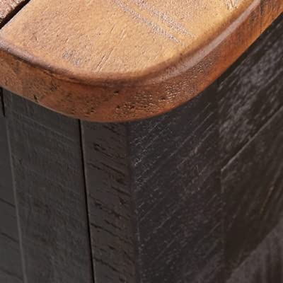 Signature Design by Ashley Dashbury Rustic Farmhouse Storage Trunk or Coffee Table, Antique Black & Brown