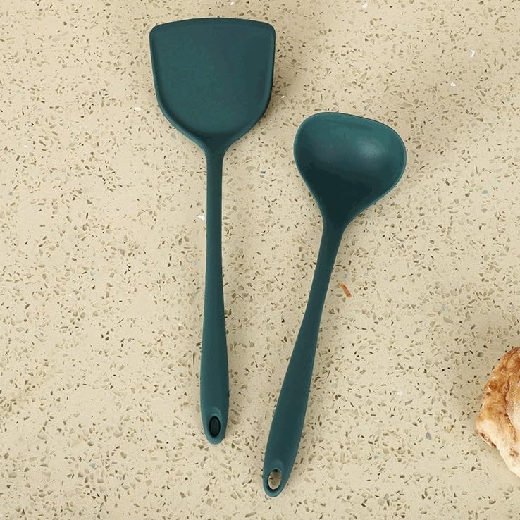 SLEEVY Heat Resistant Silicone Cooking Utensil Set Soup Spoon Brush Ladle Non-stick Cookware Kitchen Tools