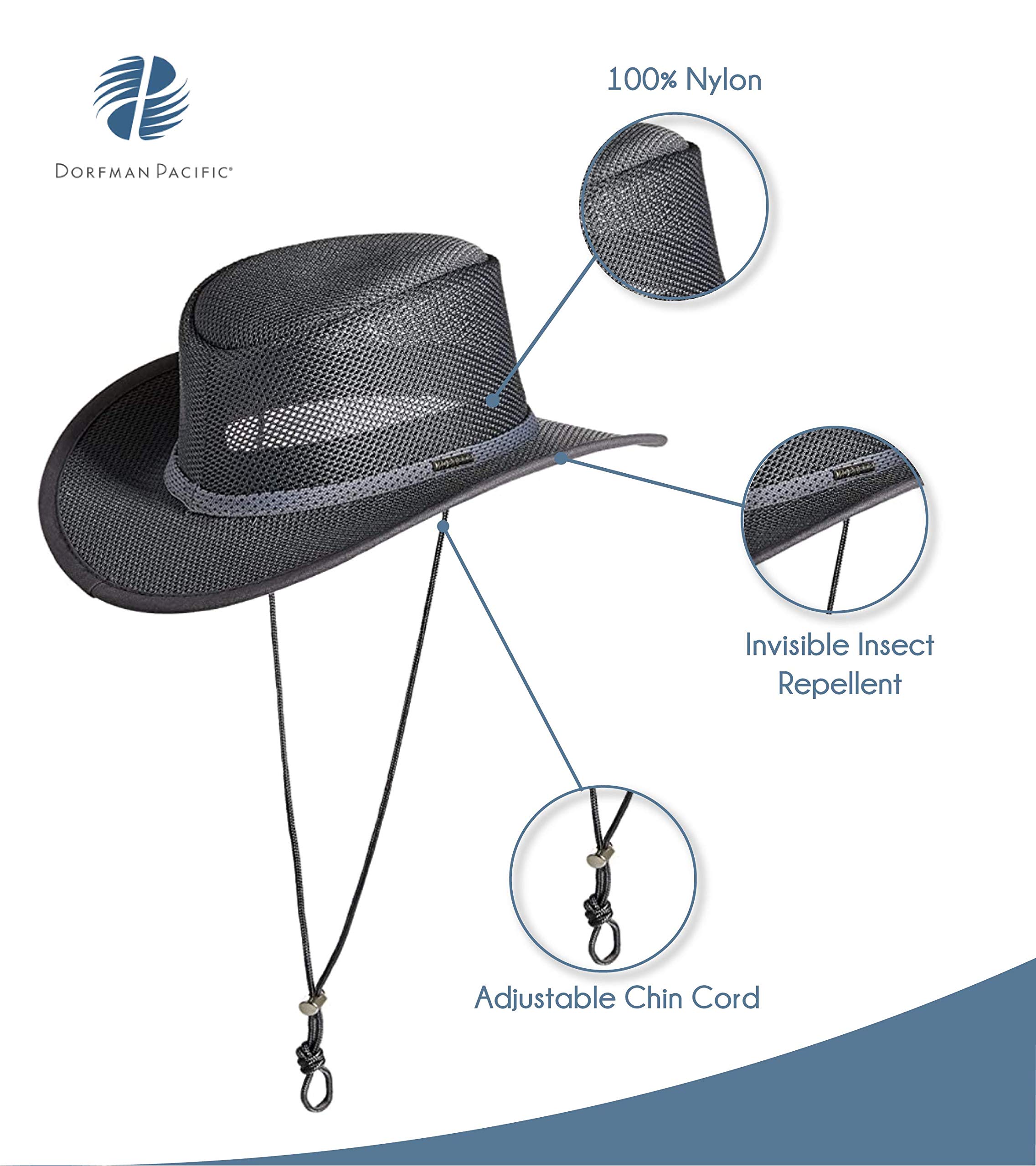 Stetson Men's Mesh Covered Hat, Natural, Large