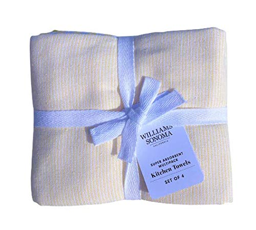 Williams-Sonoma Absorbent Kitchen Towels Multi-Pack, Set of 4 (Lemon Yellow)