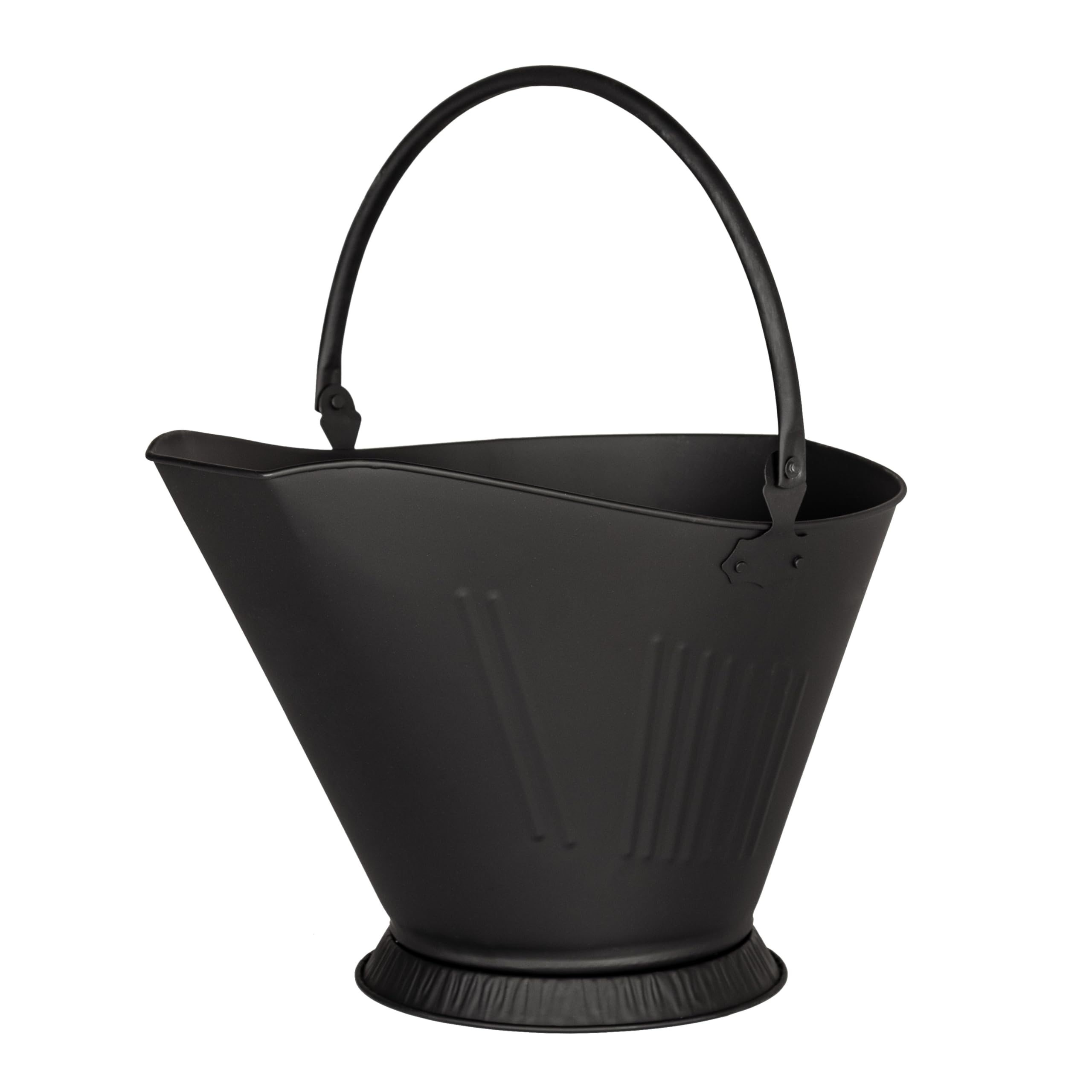 Steel Coal Hod Black Traditional Powder Coated