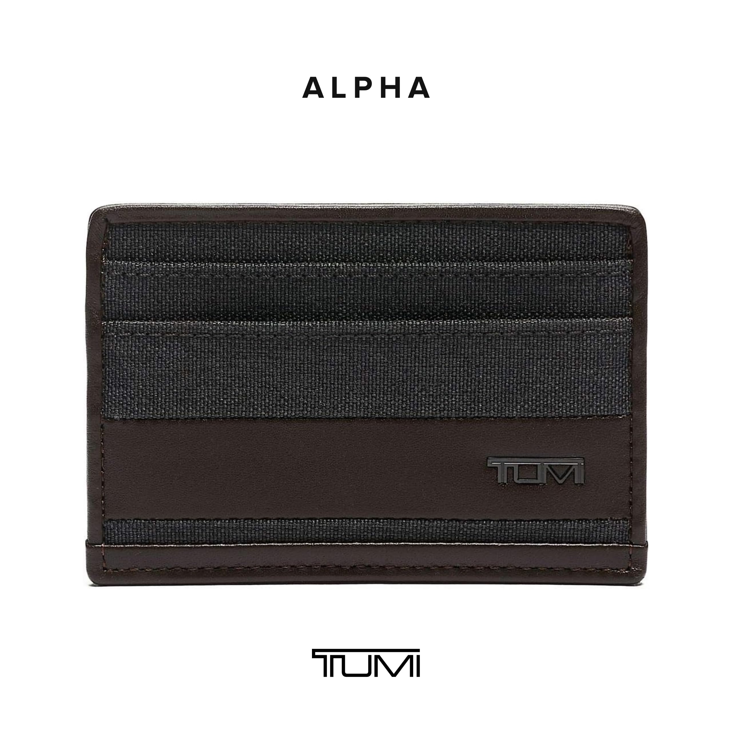 TUMI - Alpha Slim Card Case - Slim Billfold Wallet for Travel - Slip Pocket Wallet - Small Wallet - 2.8" X 4.1" X 0.2" - Camo Jacquard
