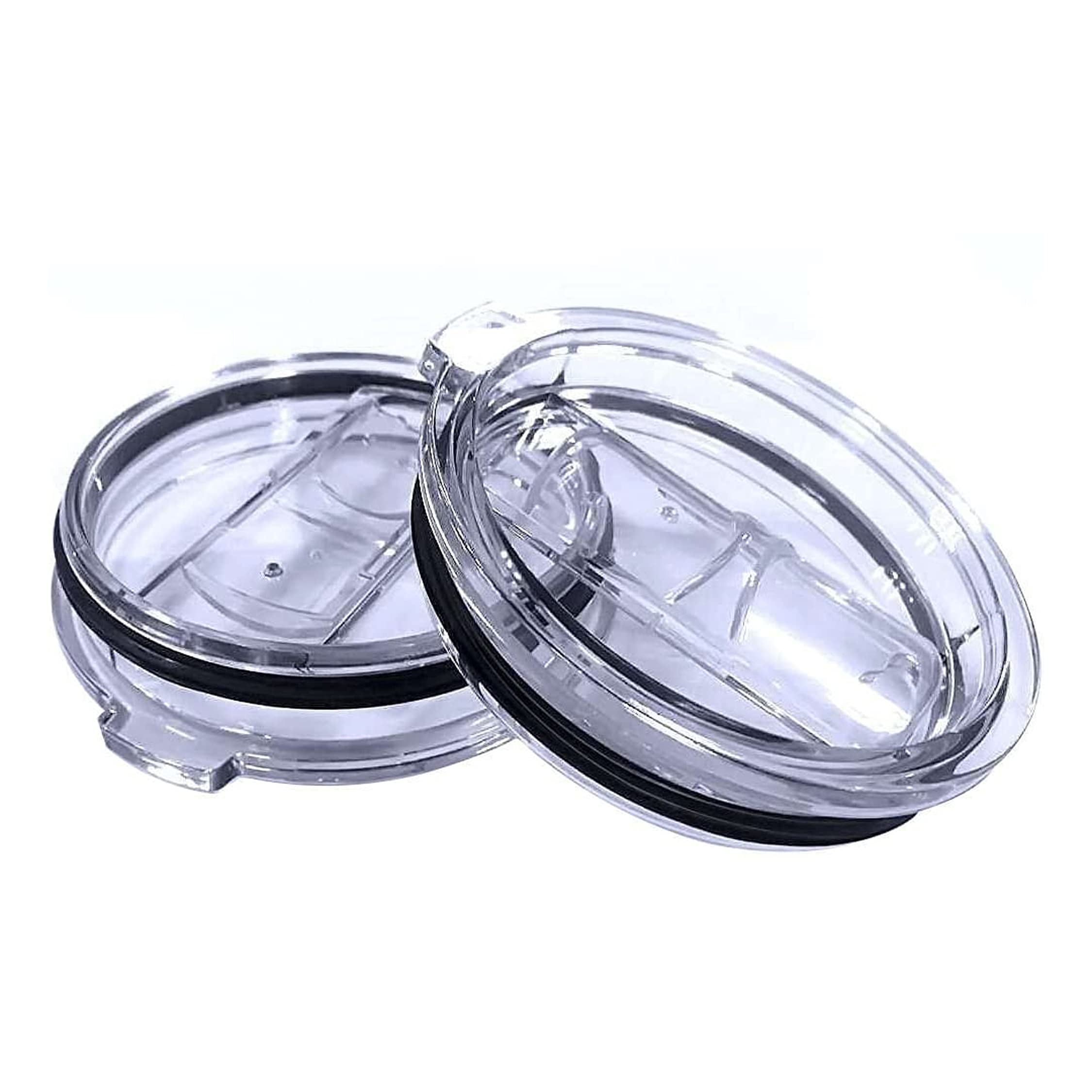 Tumbler Lid for 30 Oz Yeti Rambler, Old Style RTIC, Ozark Trails and more Cooler Cup, Sliding, Sealed, Splash Proof, and Straw Friendly (30 oz 2 Pack)