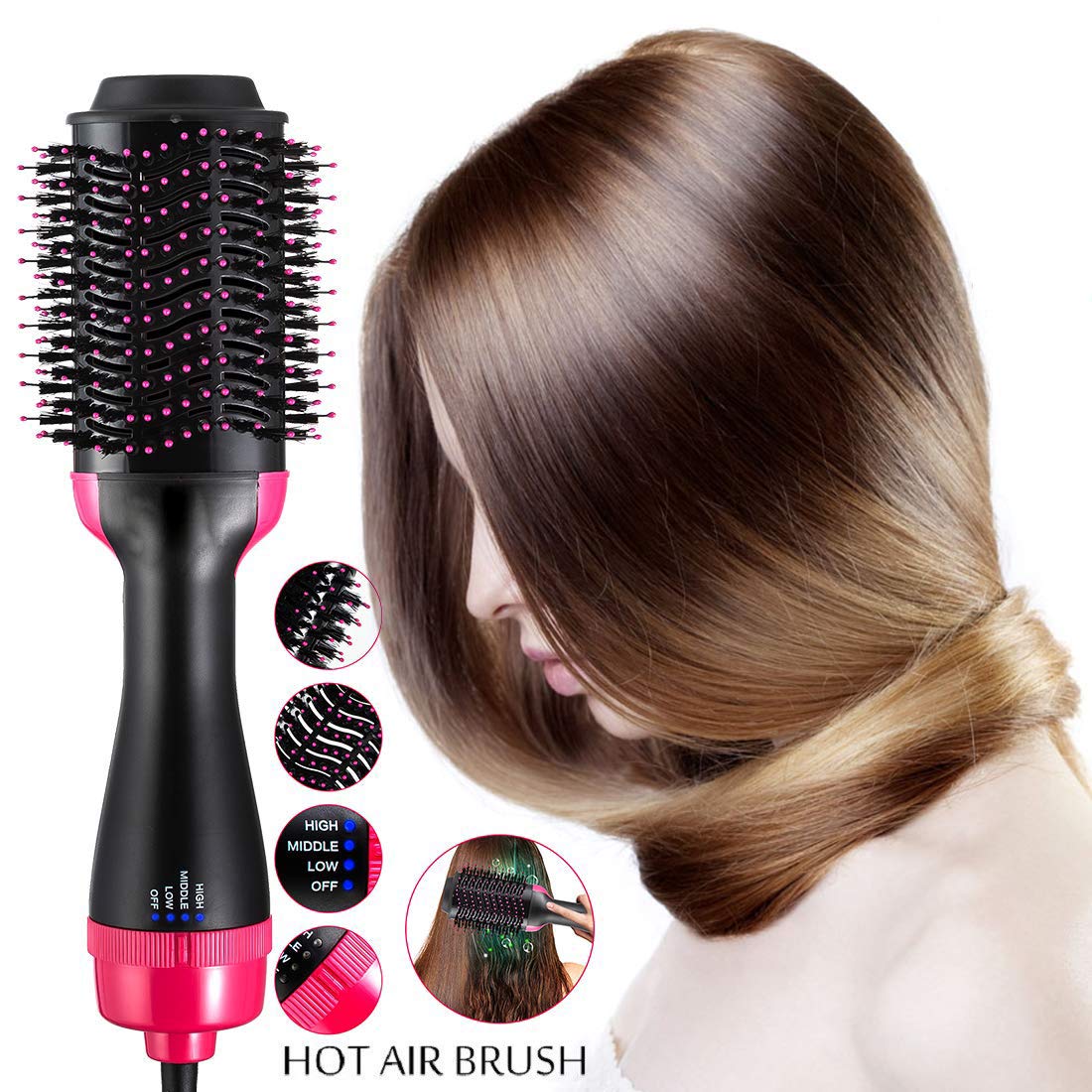 Travel Case for Hair Dryer Brush Portable Lightweight Hard Carrying Case Storage Bag (Not Include Hot Air Brush)