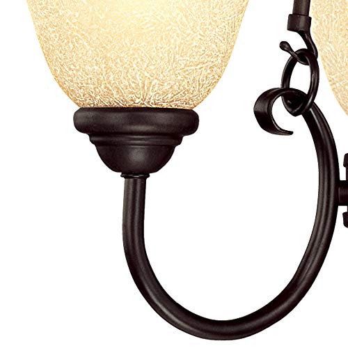 Westinghouse 6222400 Elena Three-Light Interior Chandelier, 19.13" x 19.13" x 21.25", Dark Bronze Finish