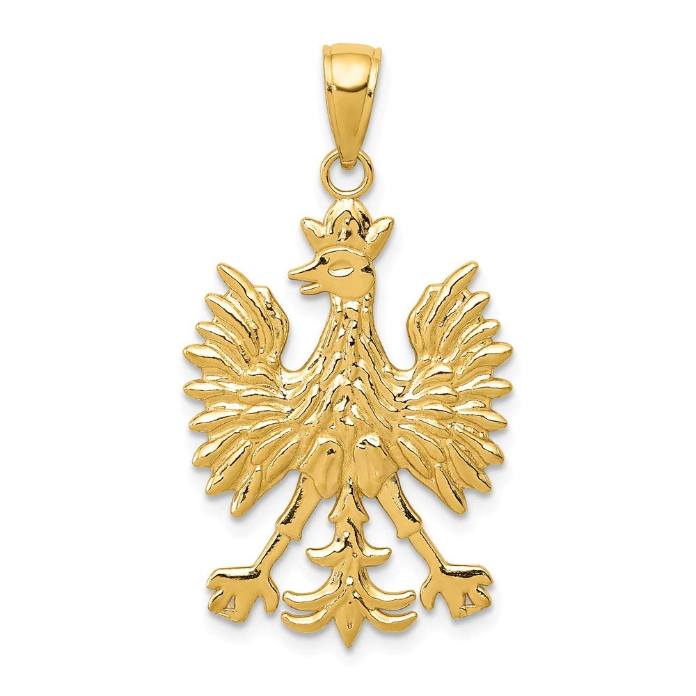 The Black Bow 14k Yellow Gold Polish Eagle Pendant