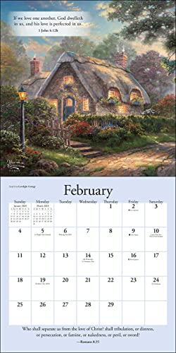 Thomas Kinkade Gardens of Grace with Scripture 2024 Wall Calendar