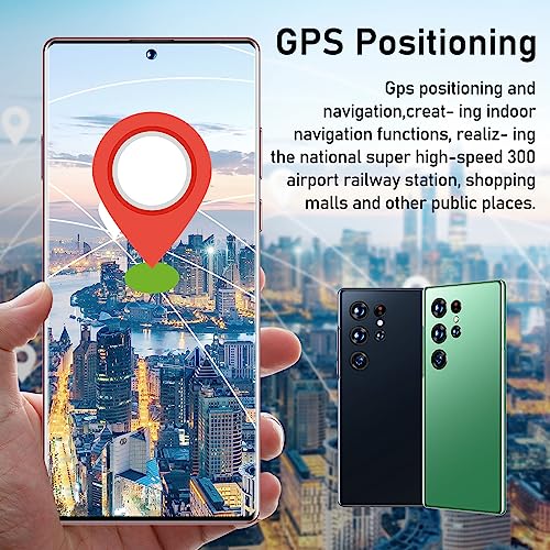 Unlock Smart Phone For13, 8G 256G, Large Thin Screen 6.6in HD Display, Camera 24MP Rear 8MP Front, WiFi BT GPS, 7000mAh, Network 4G (Black)
