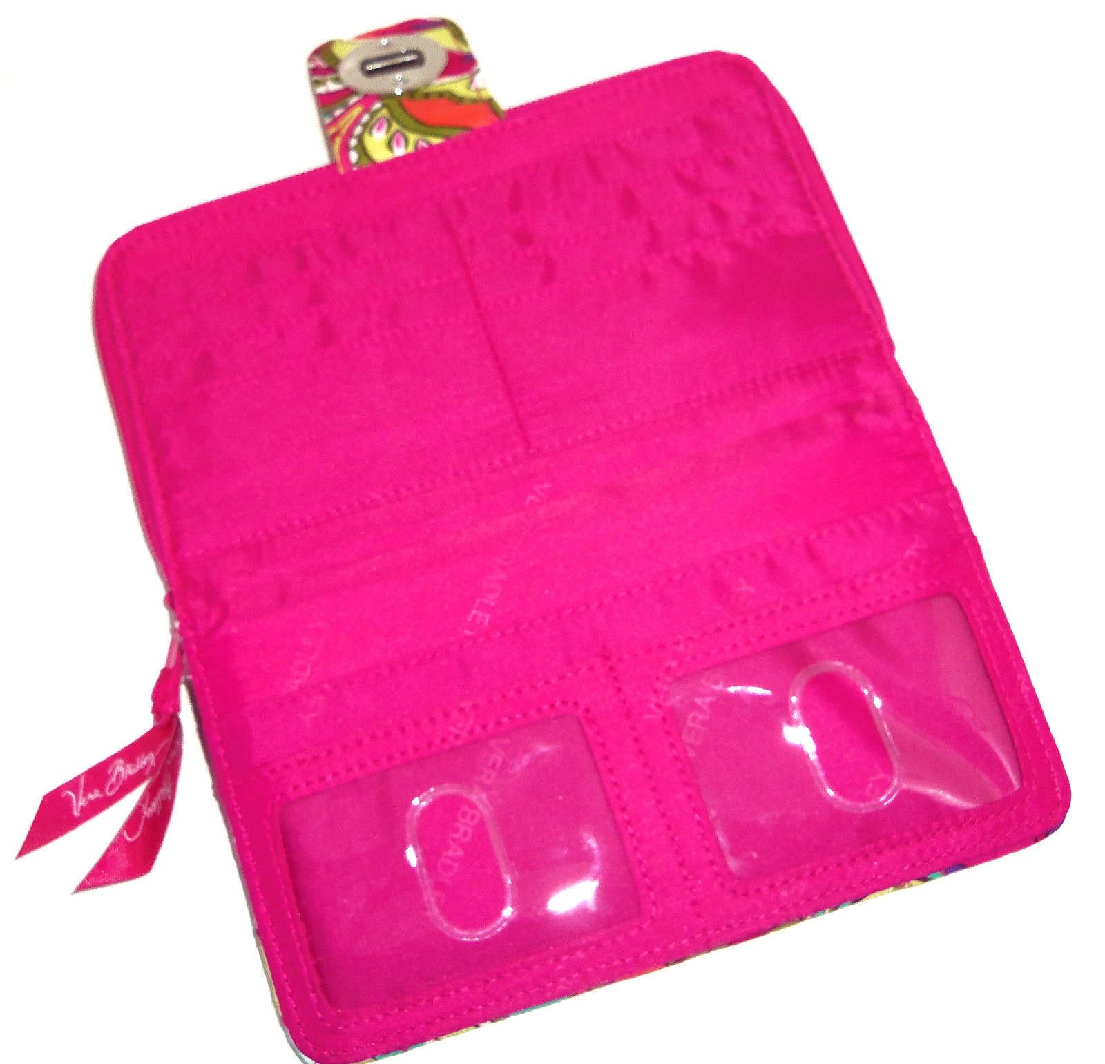 Vera Bradley Turnlock Wallet (Pink Swirls, Large)
