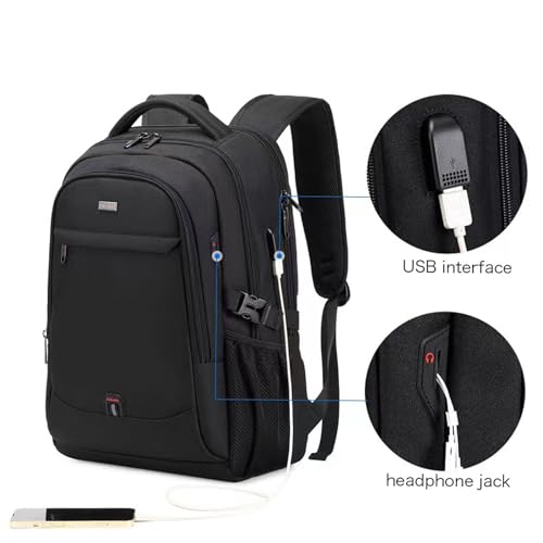 Valman Reflective Strip Backpack for Hiking, Laptop Backpack for Men, Women and Teenagers, Usb Port, Headphone Jack, 35 Liters Capacity, Suitable for 16-inch Computers