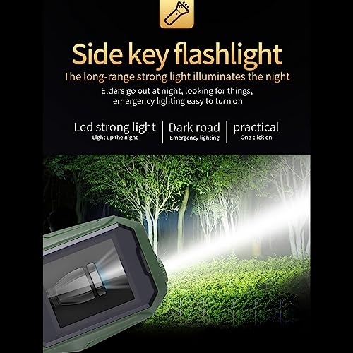 Unlocked Senior Cell Phone 2G Dual SIM Card, HD Screen, Loud Sound, SOS Button, Long Battery Life, 1.8 inch, 5800mAh, Micro USB Charging Port (US Plug)