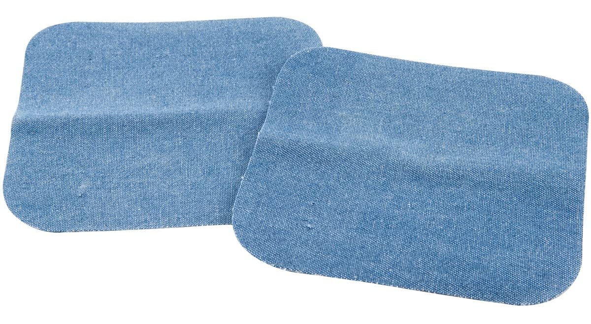 SINGER 00064 Faded Blue Denim Iron On Patches, 5-Inch X 5-Inch, 2-Count,