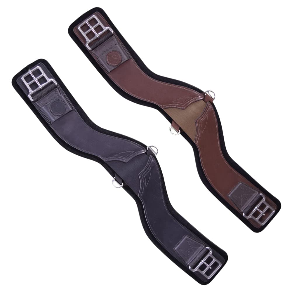 Total Saddle Fit - StretchTec Shoulder Relief Cinch - Brown w/Natural Fleece