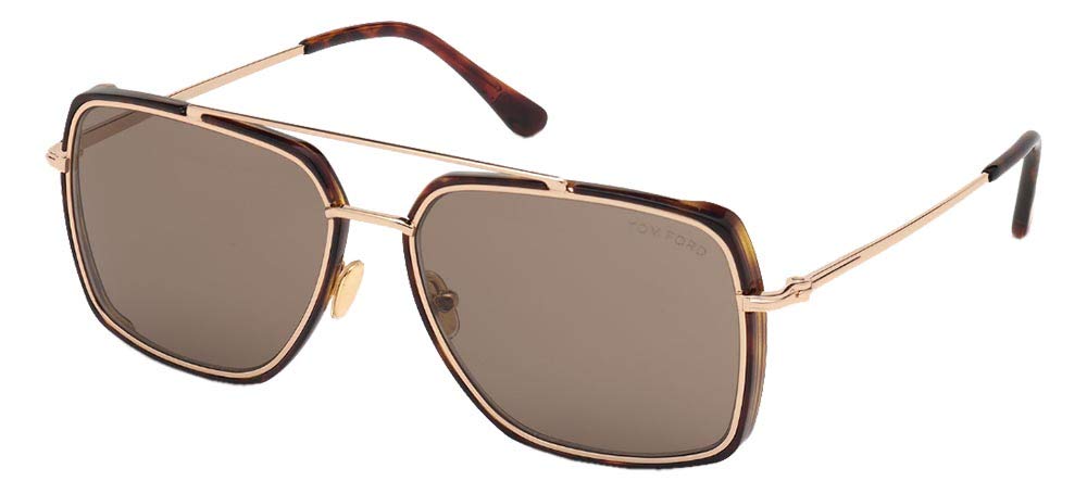 Tom Ford - FT07506052J Dark Havana Navigator Men Sunglasses - 60mm