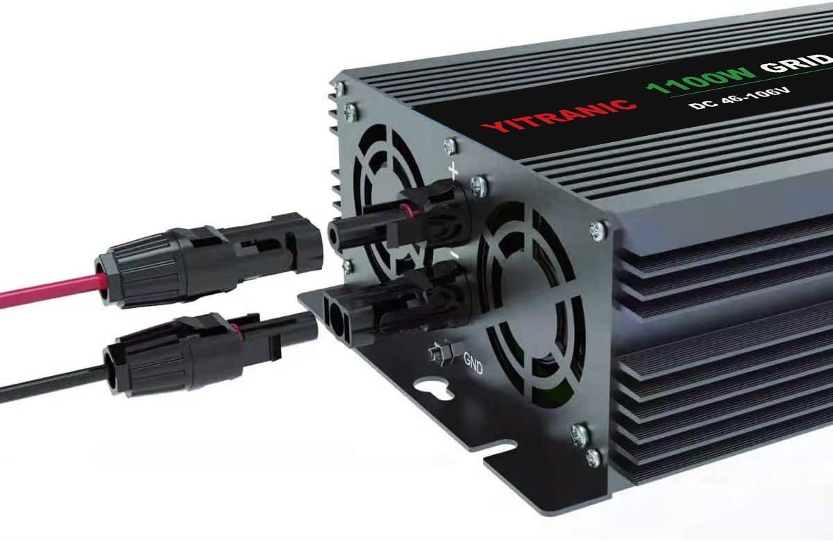 YITRANIC 1100 Watt Grid Tie Solar Inverter DC 46V - 114V to AC 110V 120V 60Hz with MPPT Function